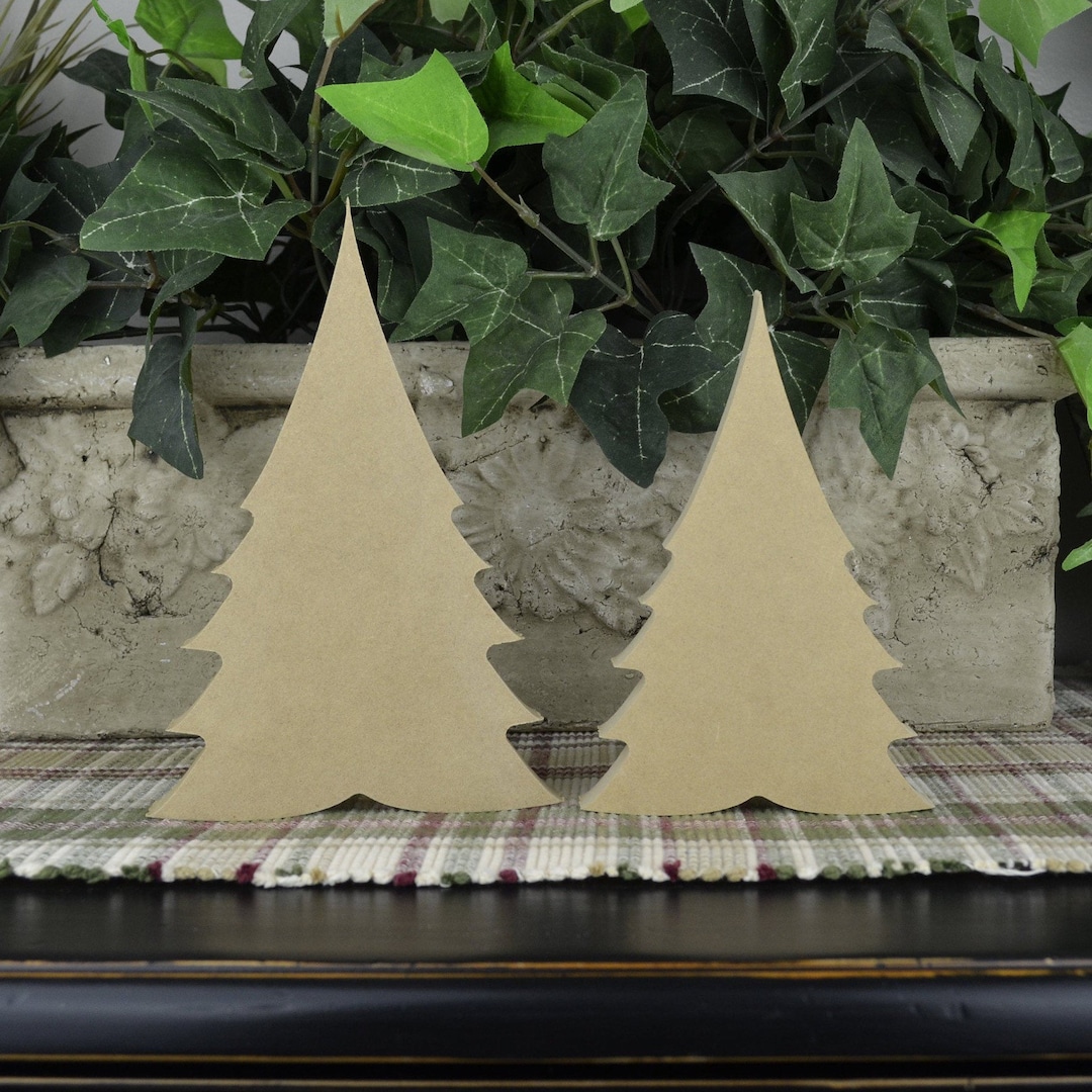 Tree Wood Cutouts- DIY Christmas Crafts- Unfinished Wood Decorations ...