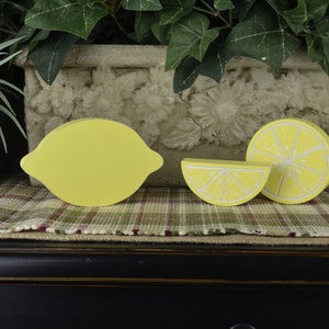 Lemon Wood Cutout- DIY Summer Craft- Wood Lemon Craft- Free Standing ...