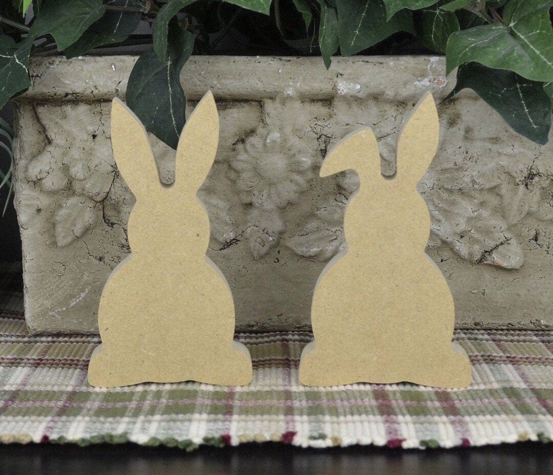 DIY Wood Bunny Cutout- Unfinished Bunny Craft- Kids Craft- MDF Wood ...