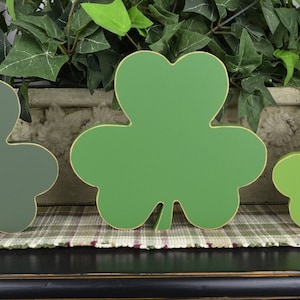 Shamrock Cutout- Three Leaf Clover Wood Craft- DIY Craft for March- St ...