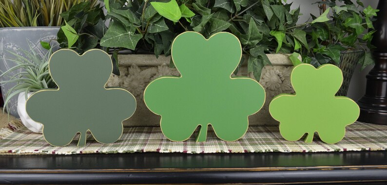 DIY Wood Shamrock Craft- Set of 3- Three Leaf Clover Cutout- Craft for ...