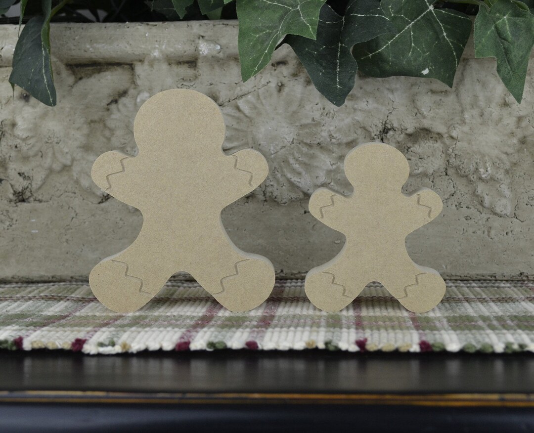 Gingerbread Man Cutout- DIY Wood Christmas Craft- Free Standing- Winter ...