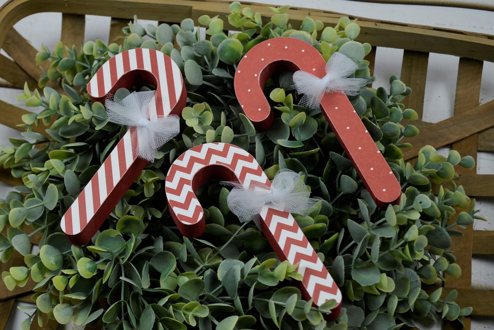 Candy Cane Wood Cutouts Unfinished Christmas Craft Set of 3 - Etsy