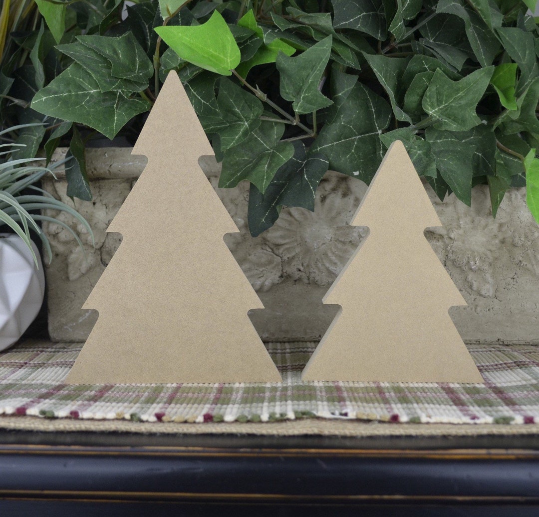 Tree Cutouts- DIY Tree Craft- Unfinished Wood Decor for Winter ...