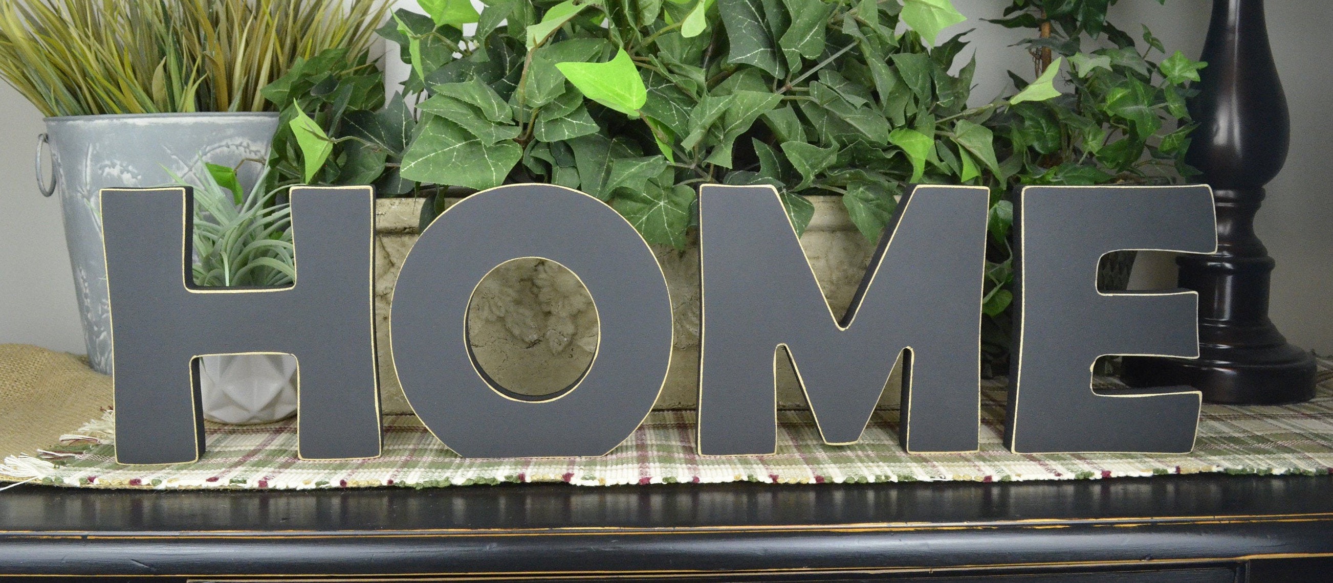 DIY Interchangeable Home Letters- Unfinished Wood Seasonal Decor ...