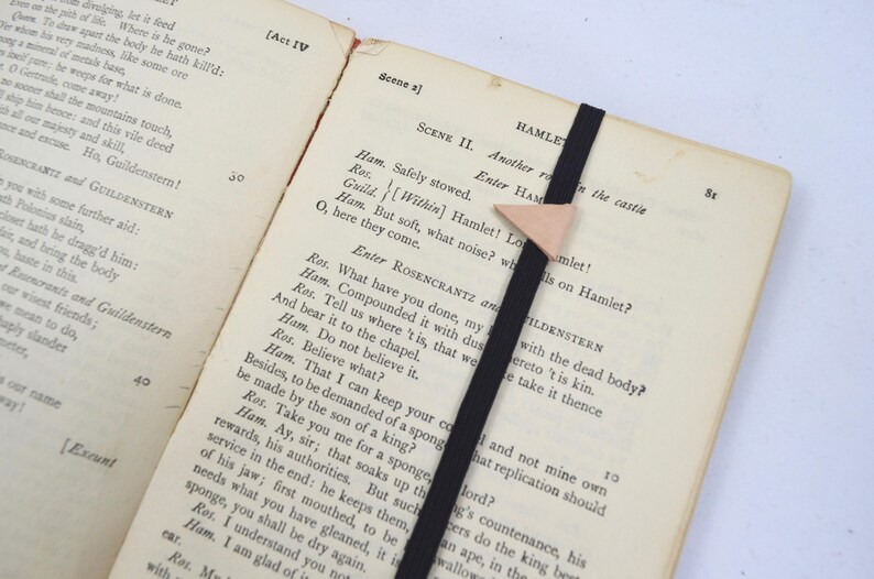 Elastic & Leather Bookmark - Book Band - Journal Band - Planner Band ...