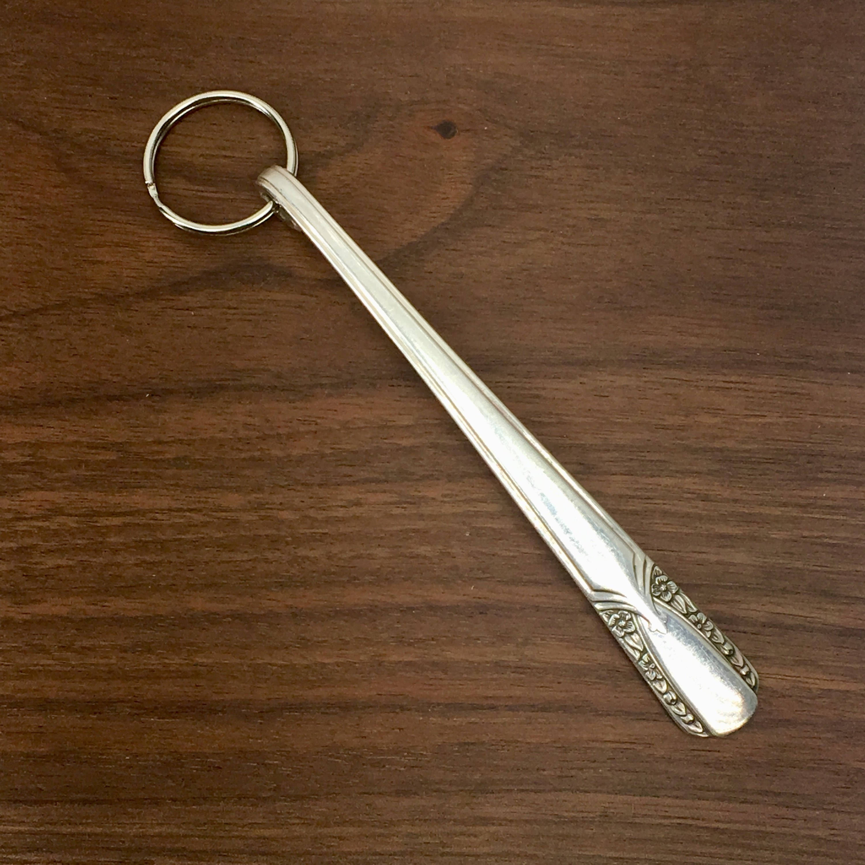 Vintage Silver Key Finder Key Ring Upcycle Keychain Silverplate ...