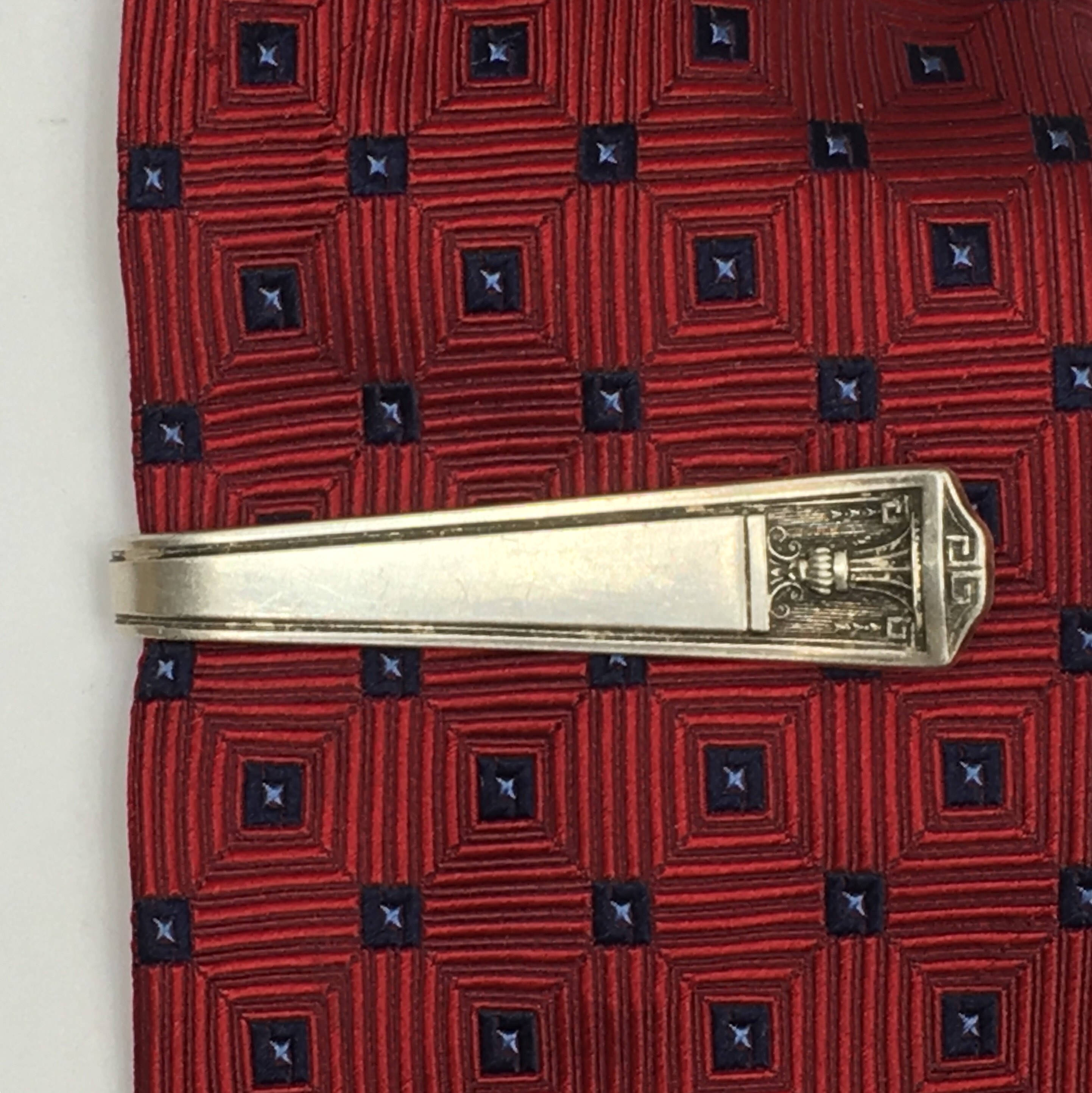 Tie Bar / Money Clip Clasp Made From Antique Silverplate Silverware ...