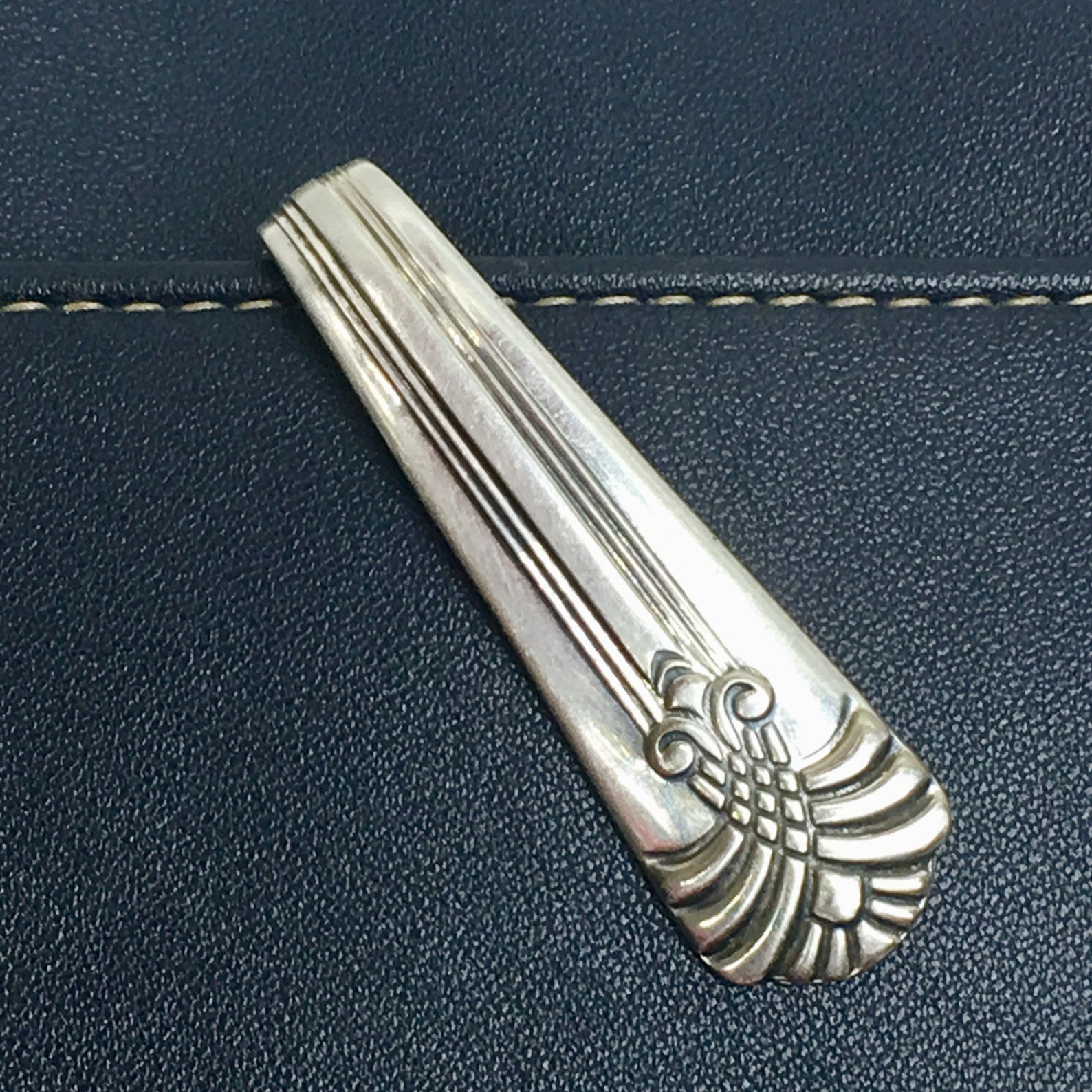 Tie Bar / Money Clip Clasp Made From Antique Silverplate Silverware ...