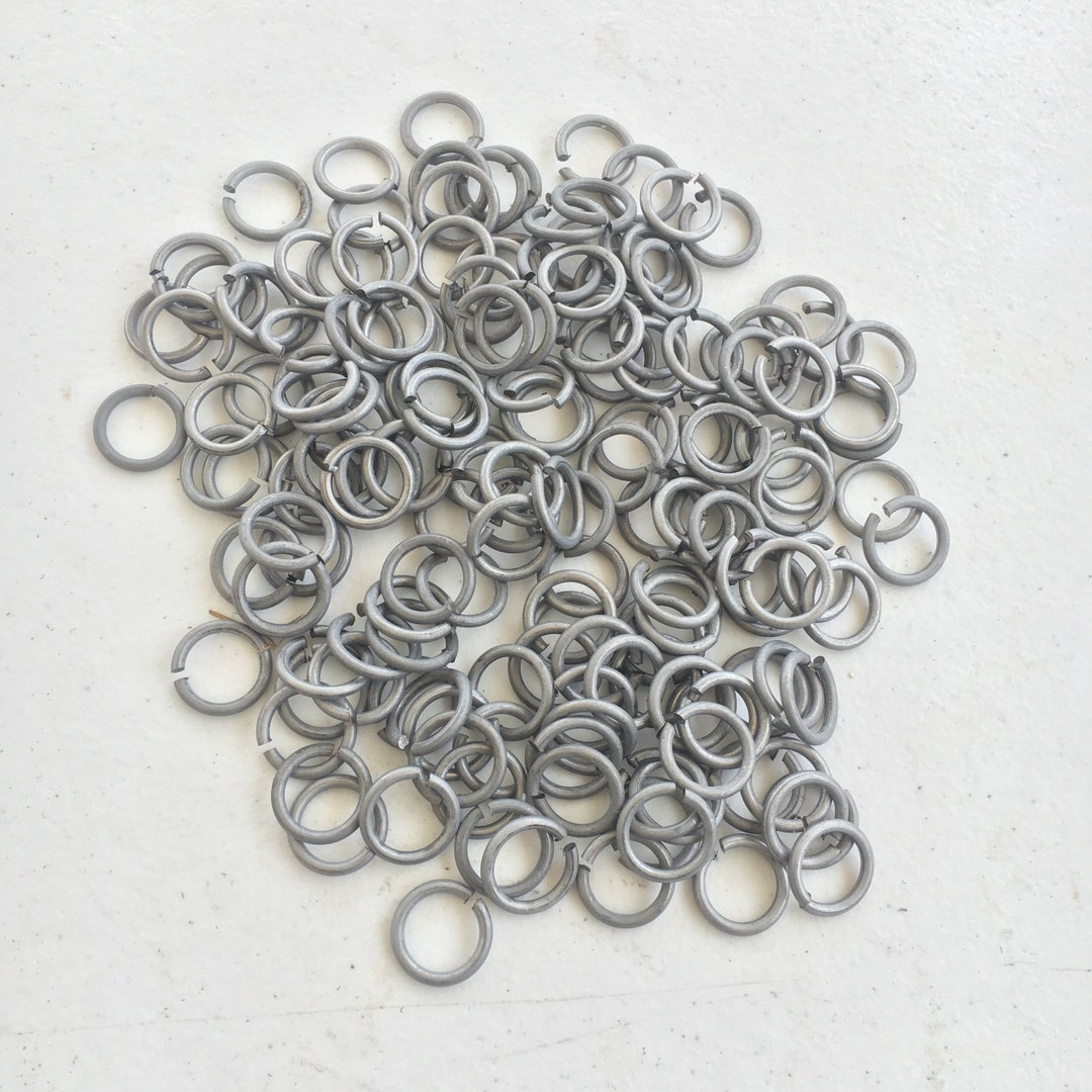 6 Ounce 100 + 12 Awg Galvanized Jump Rings 1/2" ID 2.4mm Diameter Wire ...