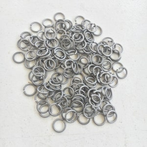 6 Ounce 100 + 12 Awg Galvanized Jump Rings 1/2" ID 2.4mm Diameter Wire ...