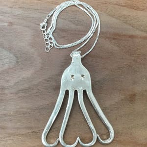 Octopus Necklace Silverplate Fork, Upcycle, Repurpose Silverware. - Etsy