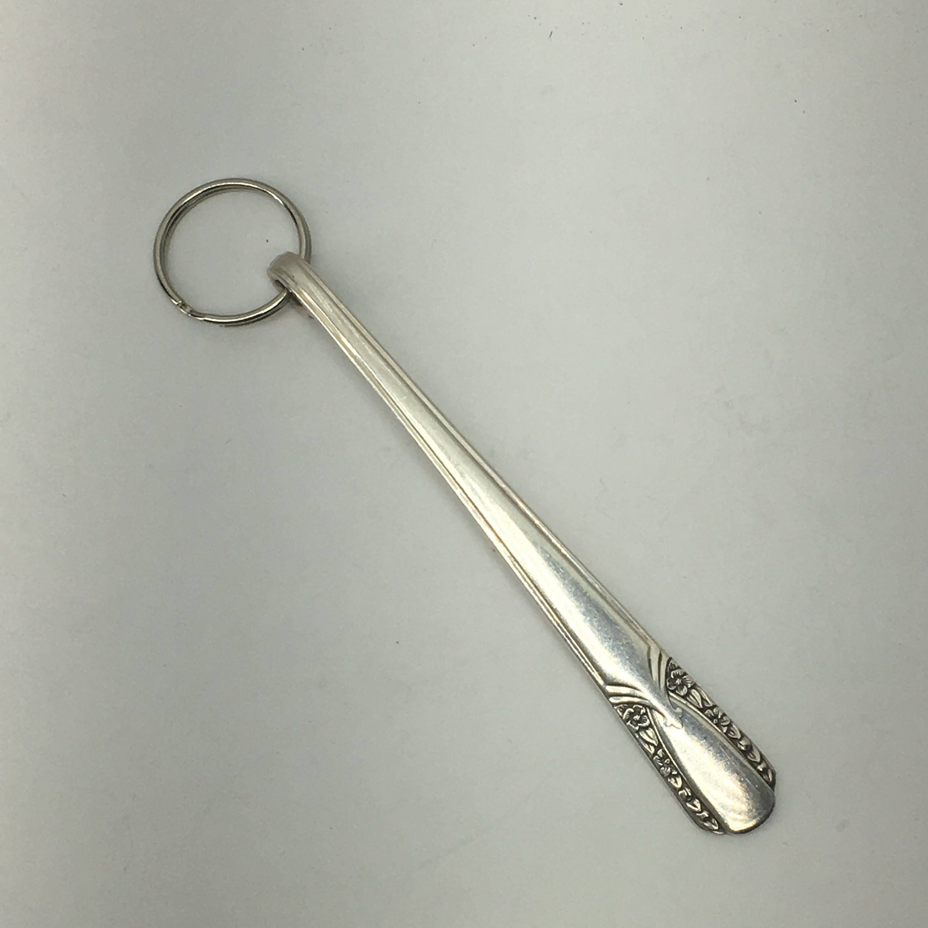 Vintage Silver Key Finder Key Ring Upcycle Keychain Silverplate ...