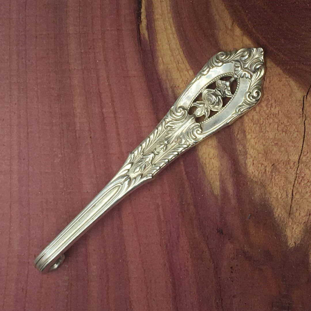 Sterling Silver Key Finder Key Ring Upcycle Keychain Silverware Antique ...
