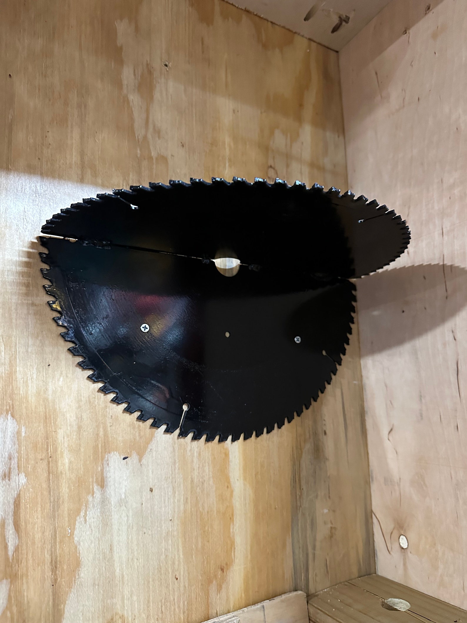 Rugged Saw Blade Shelf Upcycle Rustic Man Cave Workshop Industrial ...
