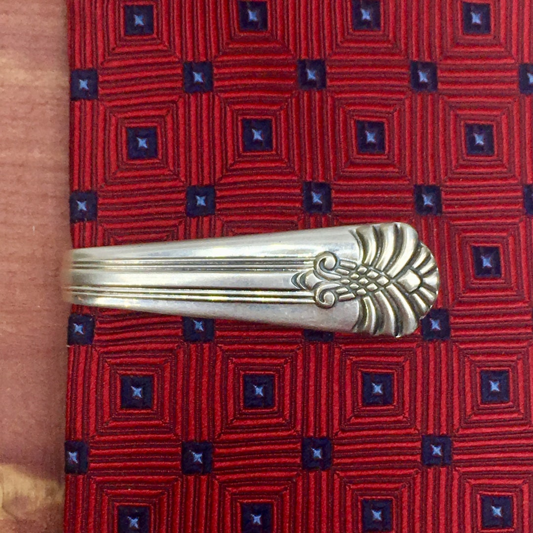Tie Bar / Money Clip Clasp Made From Antique Silverplate Silverware ...