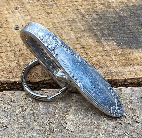 Vintage Purse Hook Silver Key Finder Key Ring Keychain | Etsy