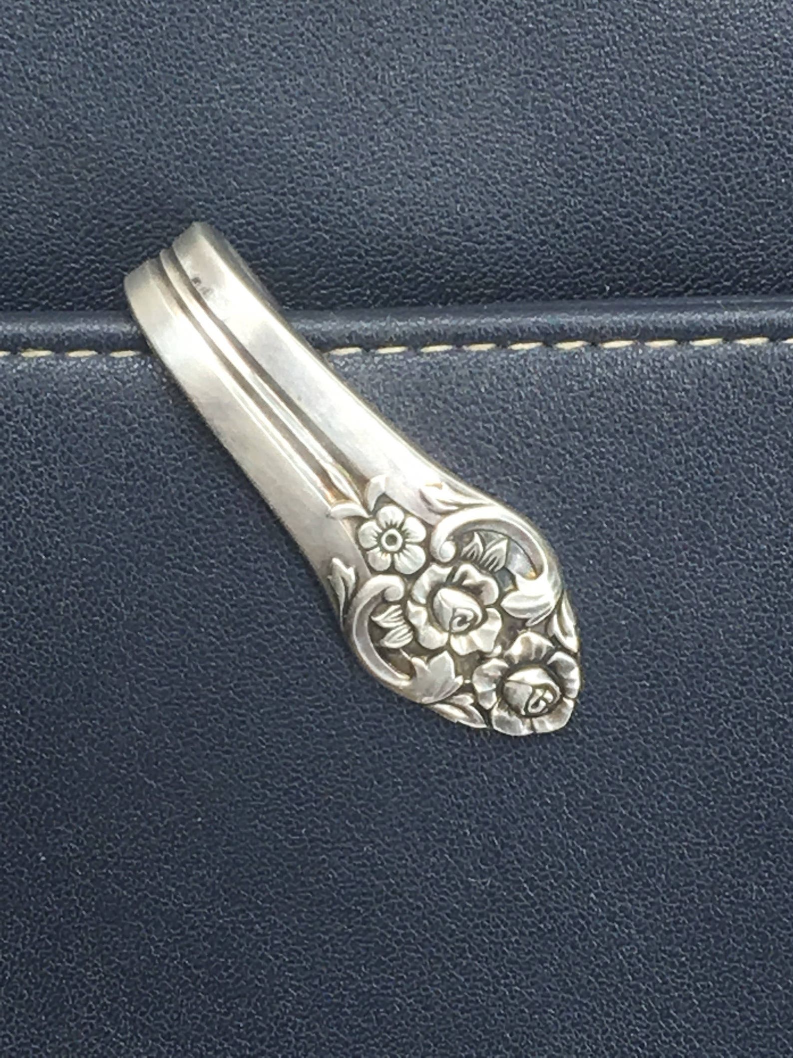 Tie Bar / Money Clip Clasp Made From Antique Silverplate Silverware ...