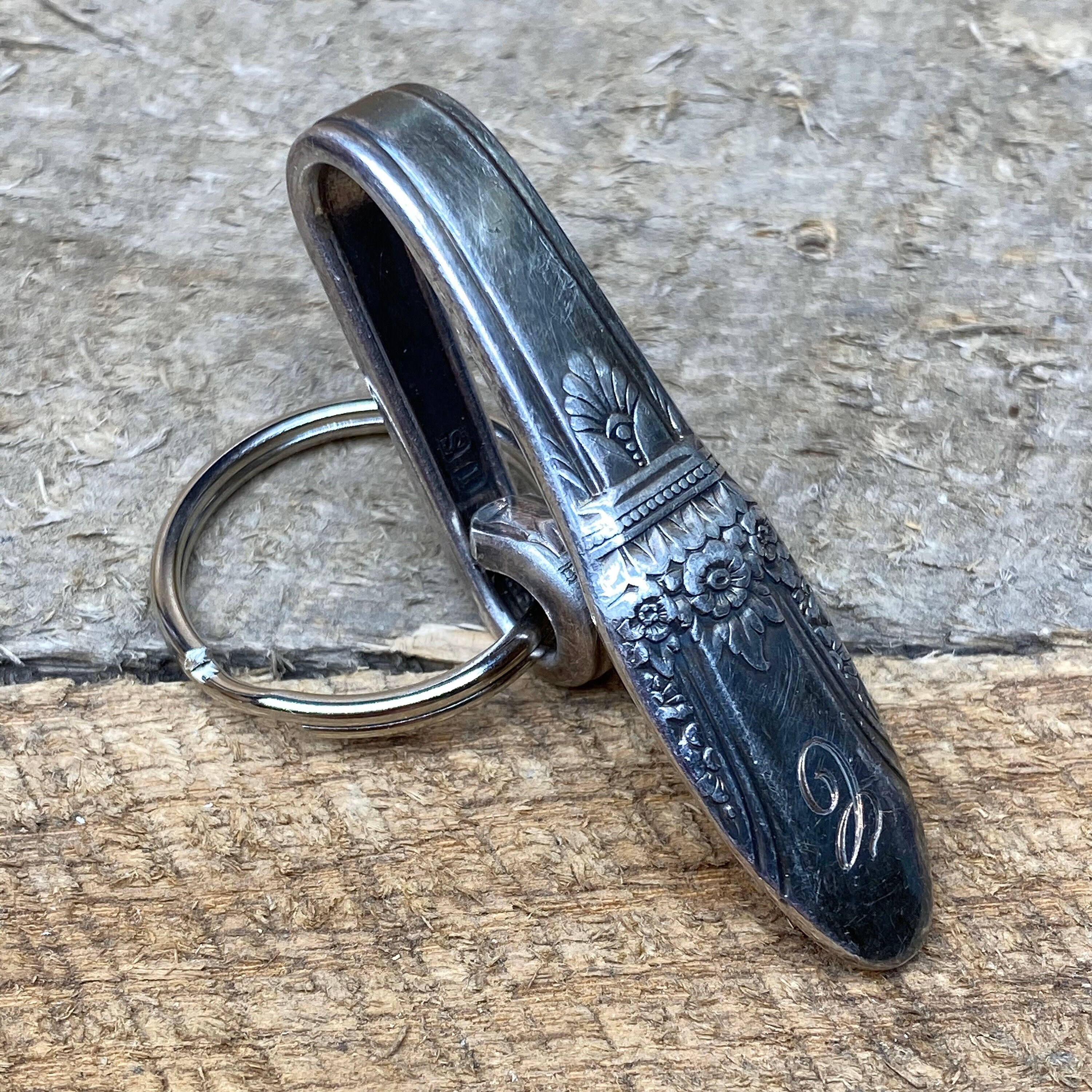 Vintage Purse Hook Silver Key Finder Key Ring Keychain Silverplate ...