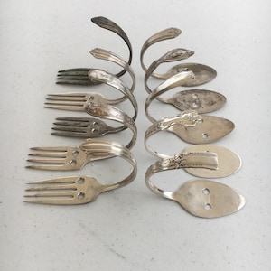 Assorted Mixed Hooks Fork Spoon Hangers Antique Vintage Silverplate ...