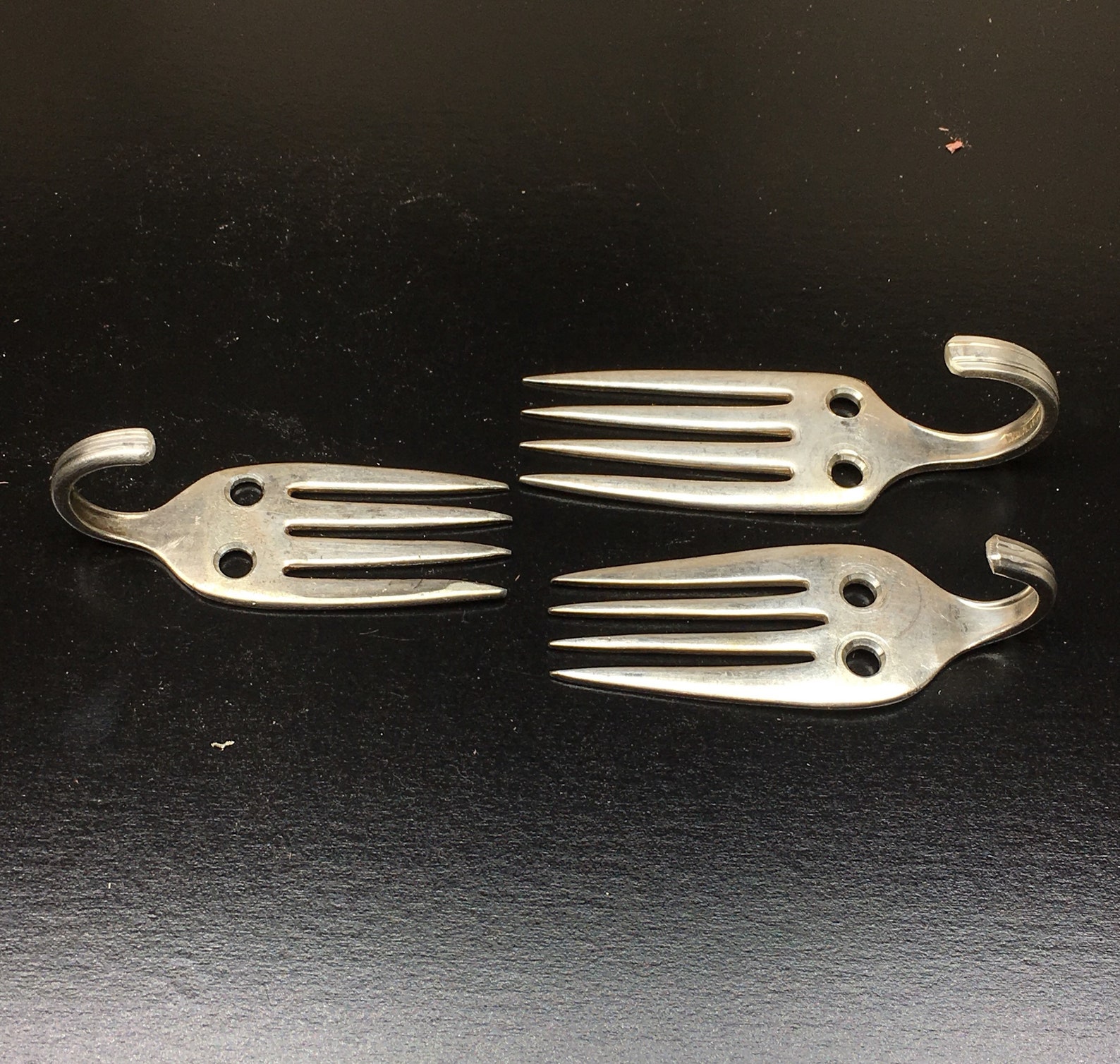 Salad Fork 3pc Assorted Hook Hangers From Antique Vintage Silverplate ...