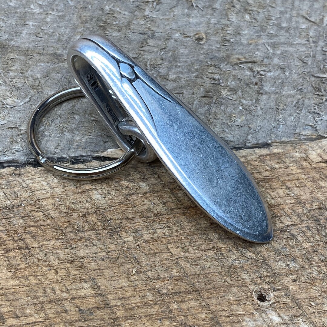 Vintage Purse Hook Silver Key Finder Key Ring Keychain Silverplate ...
