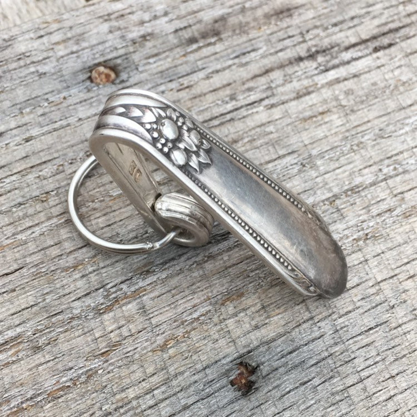 Vintage Purse Hook Clip Silver Key Finder Key Ring Keychain | Etsy