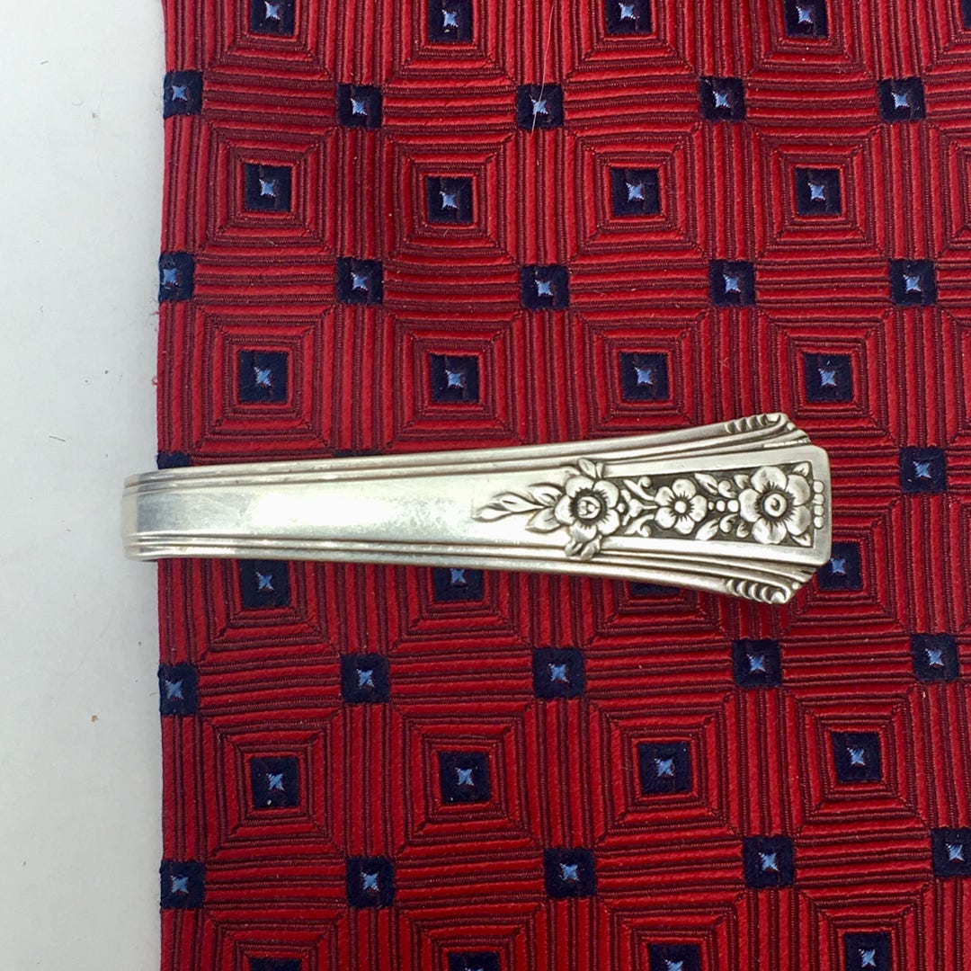 Tie Bar / Money Clip Clasp Made From Antique Silverplate Silverware ...