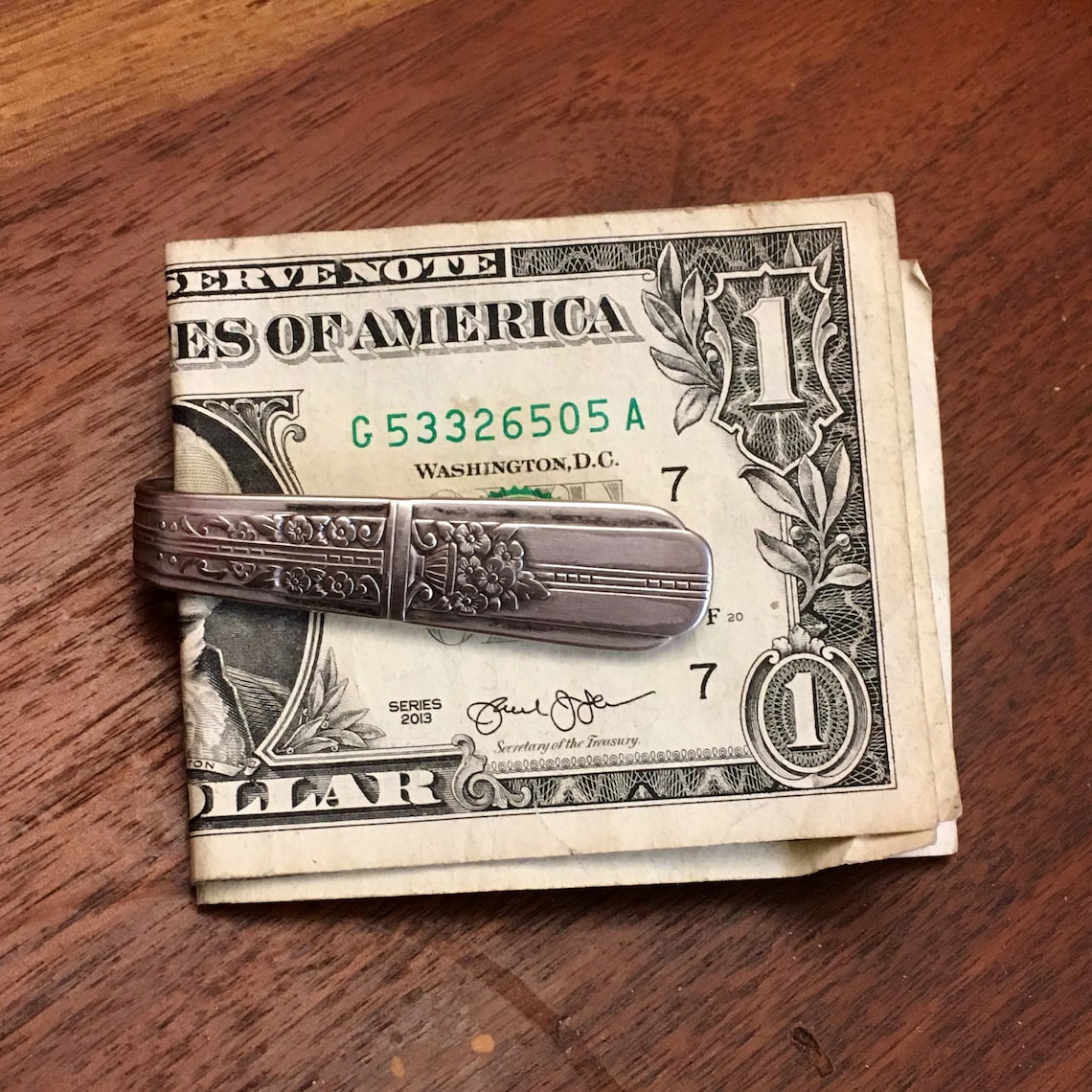 Vintage Silverplate Money Clip, Repurpose, Recycle, Upcycle. Silverware ...