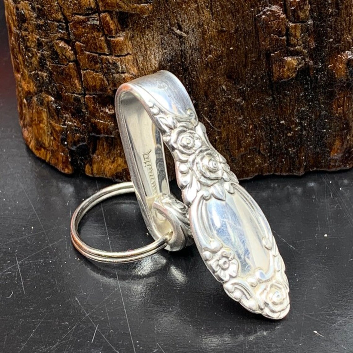 Vintage Silver Purse Hook Key Finder Key Holder Ring Upcycle Pocket ...