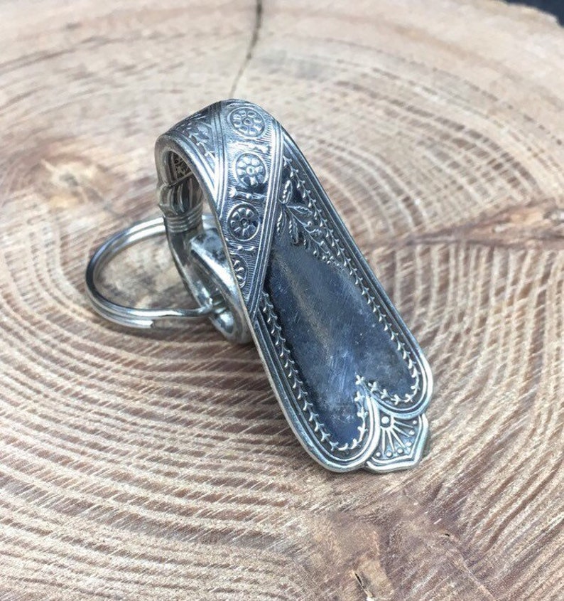 Vintage Purse Hook Silver Key Finder Ring Tie and Money Clip Keychain ...