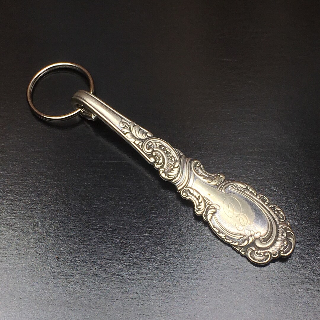 Vintage Silver Key Finder Key Ring Upcycle Keychain Silverplate ...