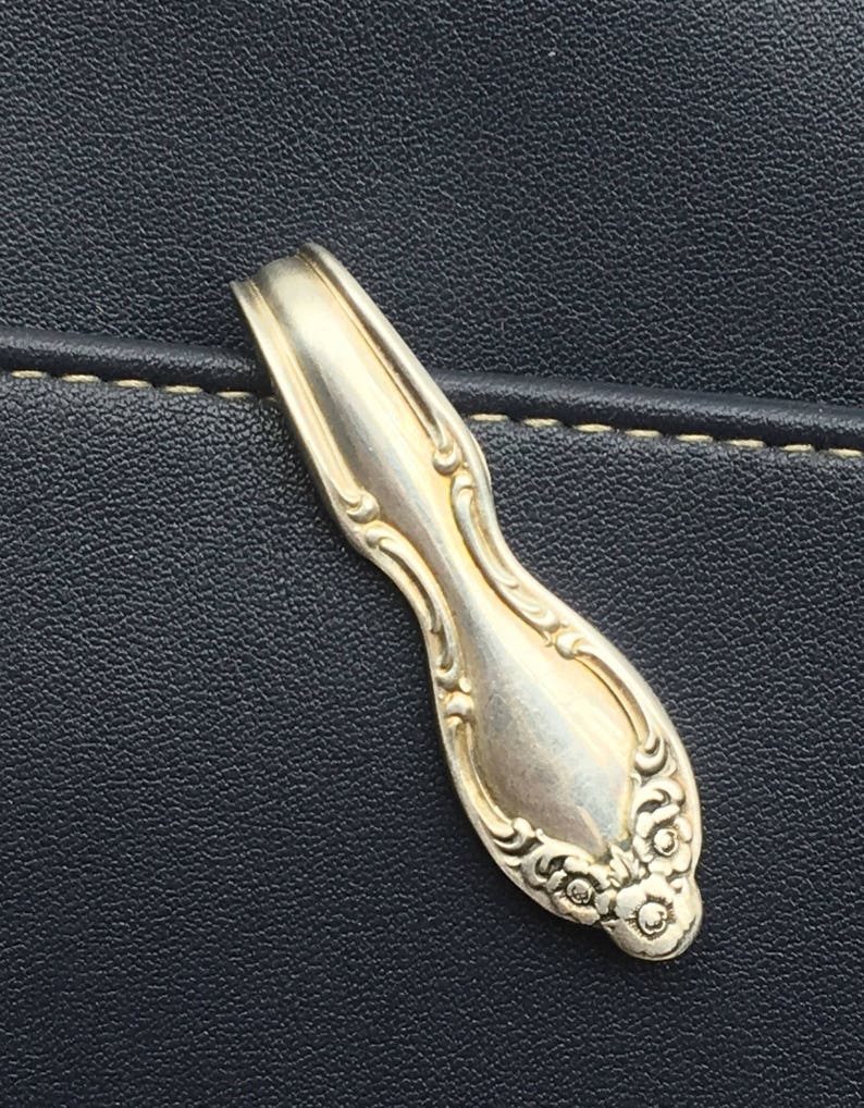 Vintage Purse Hook Clip Silver Key Finder Key Ring Keychain Silverplate ...
