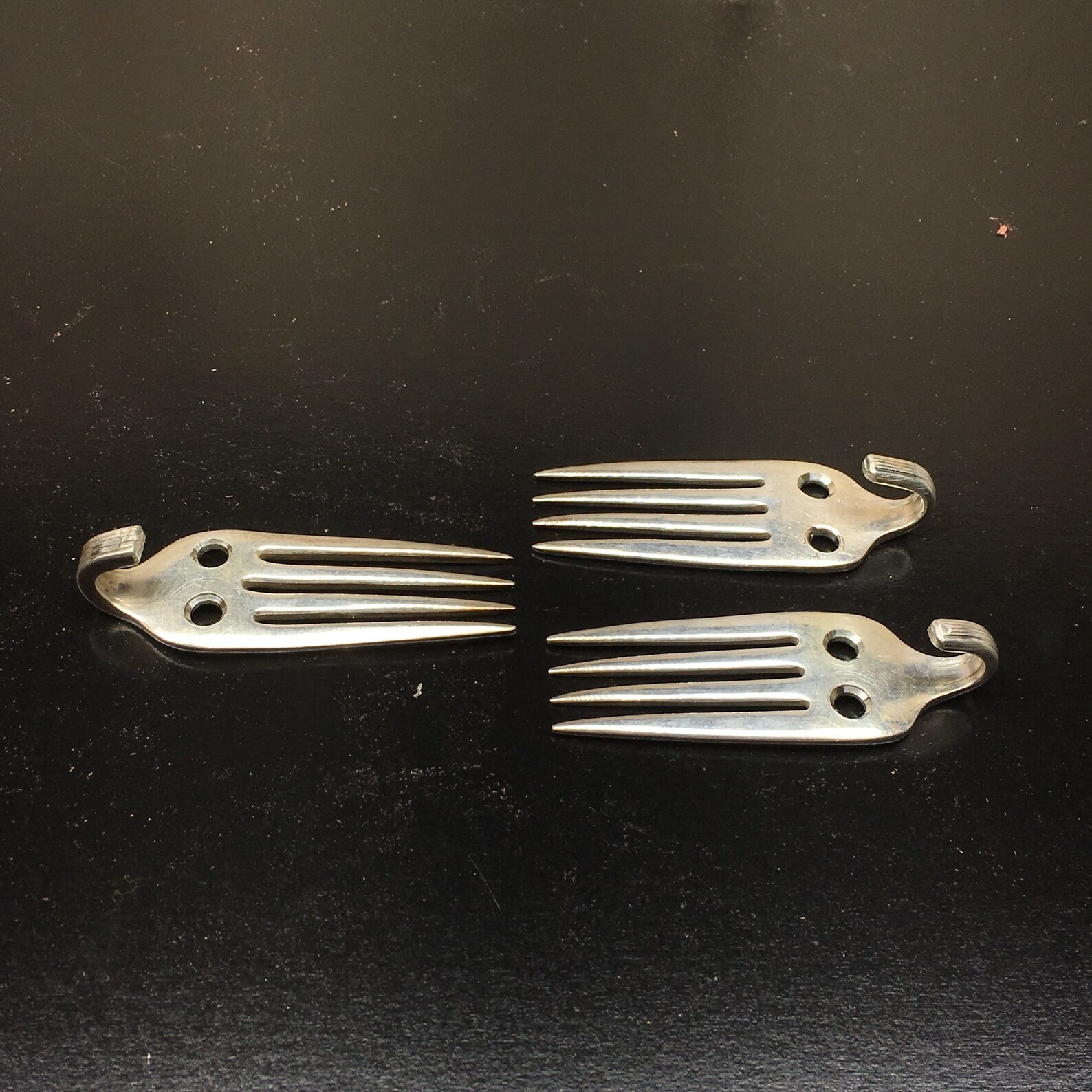 Salad Fork 3pc Assorted Hook Hangers From Antique Vintage Silverplate ...