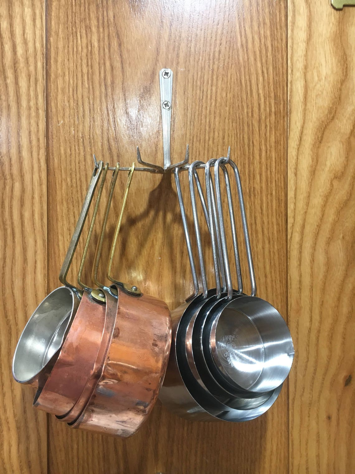 Measuring Cup Hanger Holder Repurposed Upcycle Andtique Vintage ...