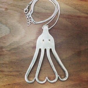 Octopus Necklace Silverplate Fork, Upcycle, Repurpose Silverware. - Etsy