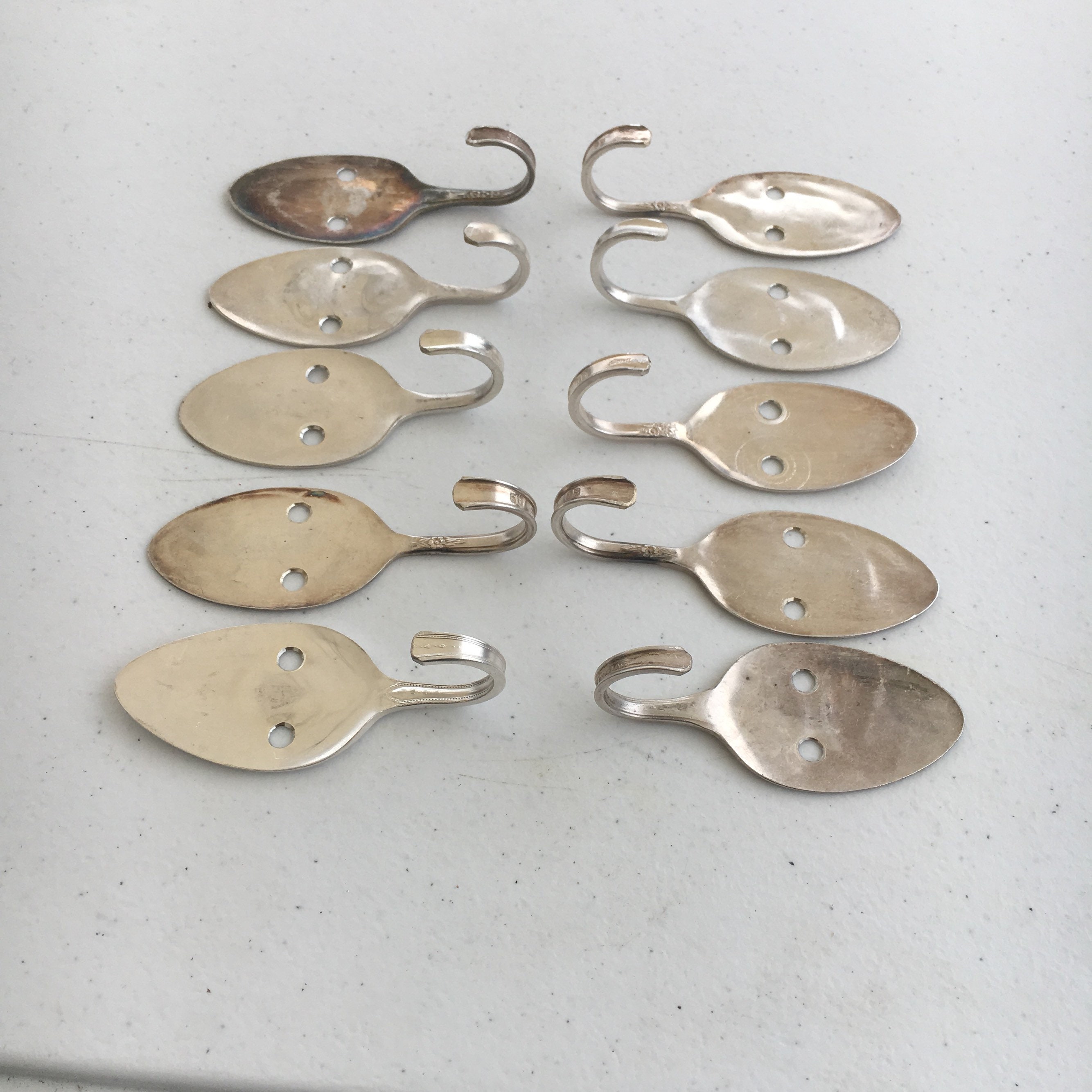 Flattened Spoon Hangers Assorted Hooks Antique Vintage | Etsy