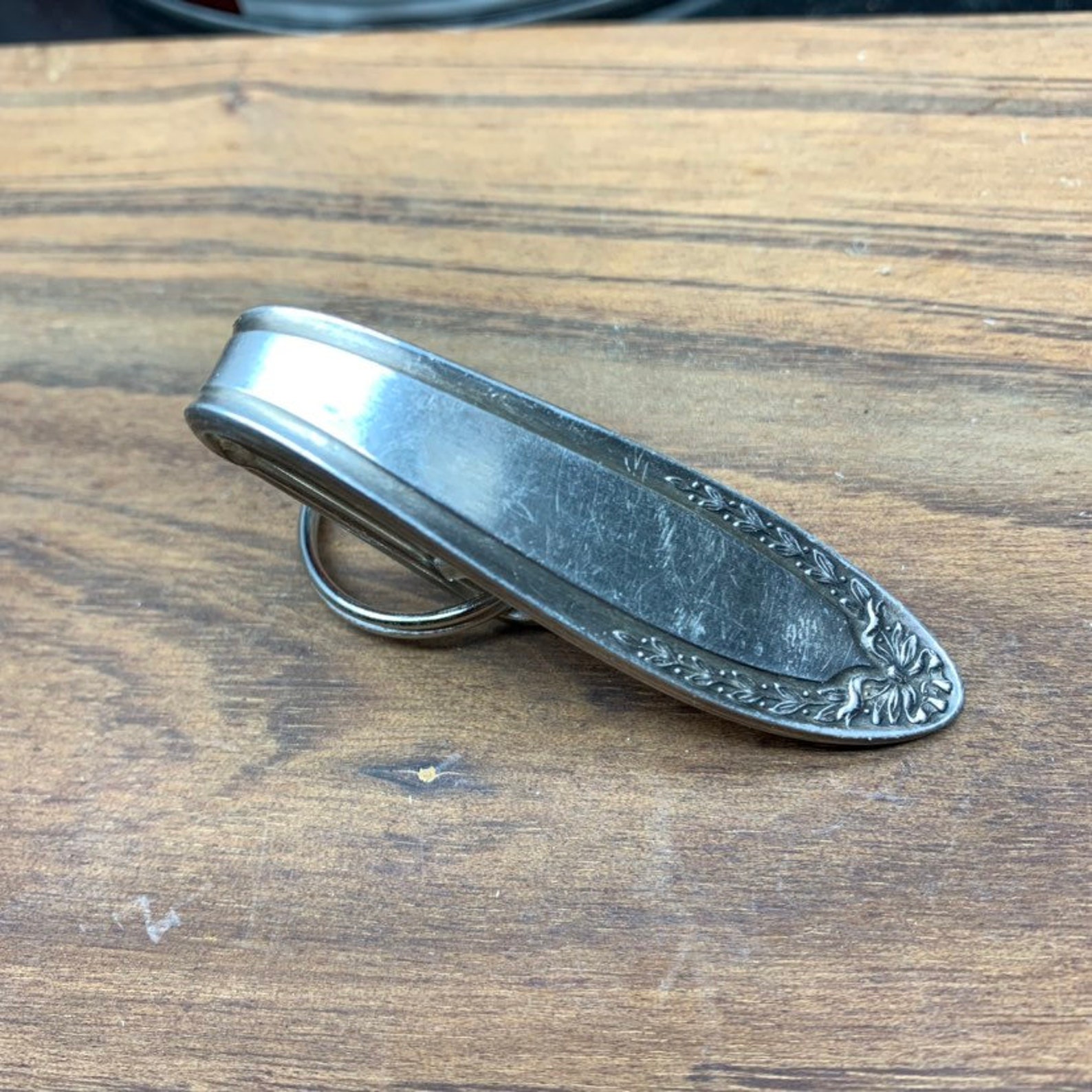 Vintage Purse Hook Clip Silver Key Finder Key Ring Keychain Silverplate ...