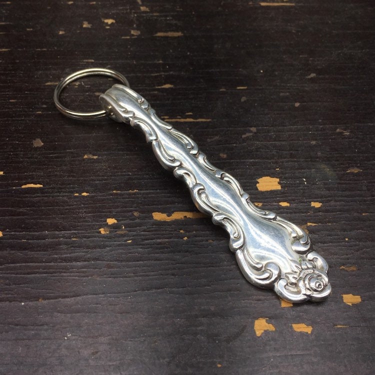 Rare Rose Purse Hook Silver Key Finder Ring Keychain - Etsy
