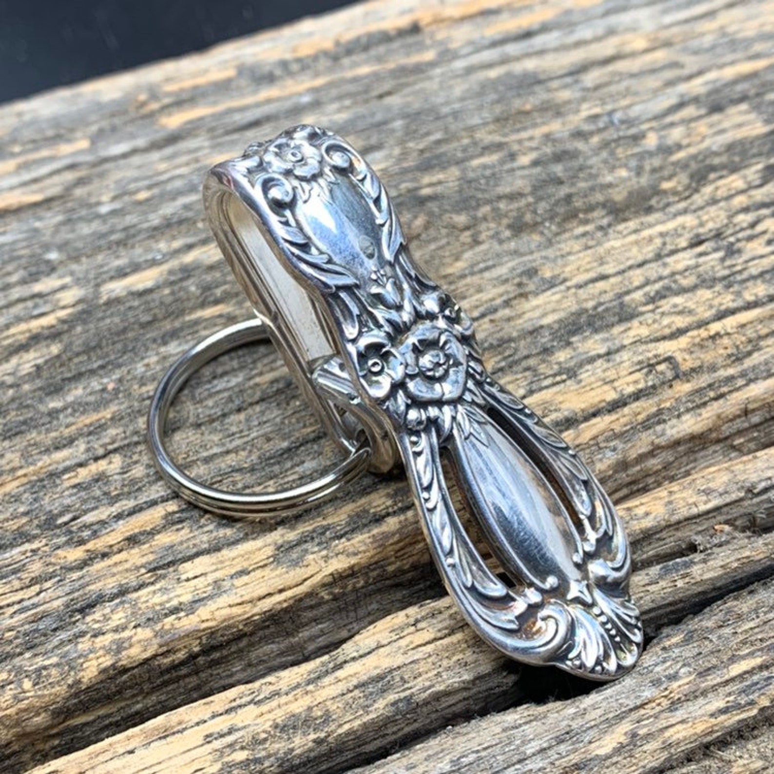 Rare Vintage Purse Hook Silver Key Finder Ring Money / Tie Clip ...