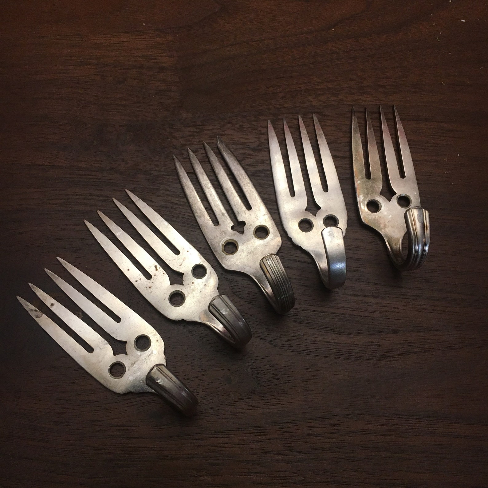 Salad Fork Assorted Hooks Hangers From Antique Vintage Silverplate ...