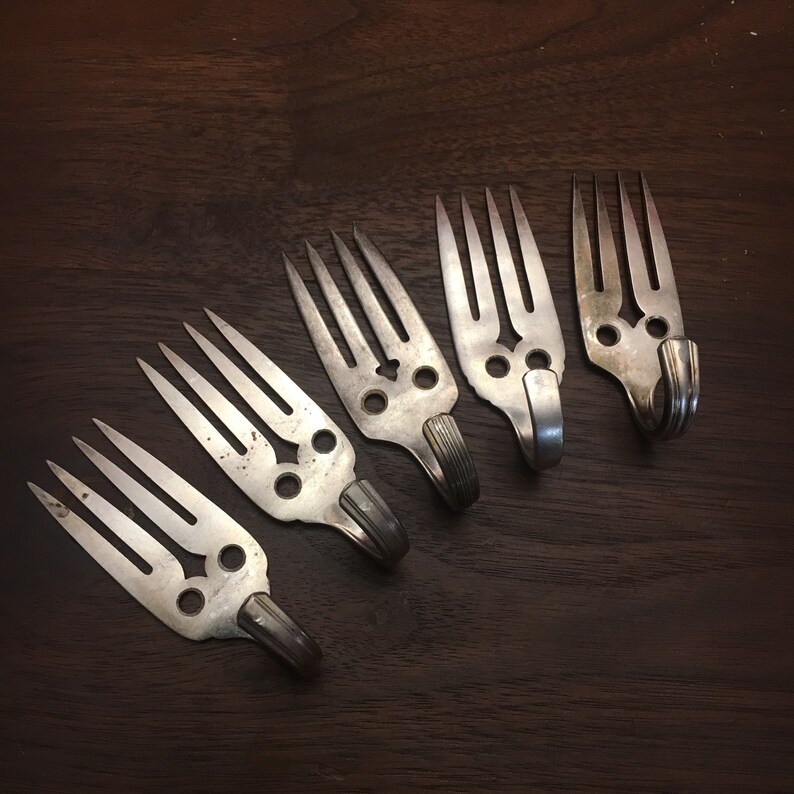Salad Fork Assorted Hooks Hangers From Antique Vintage - Etsy