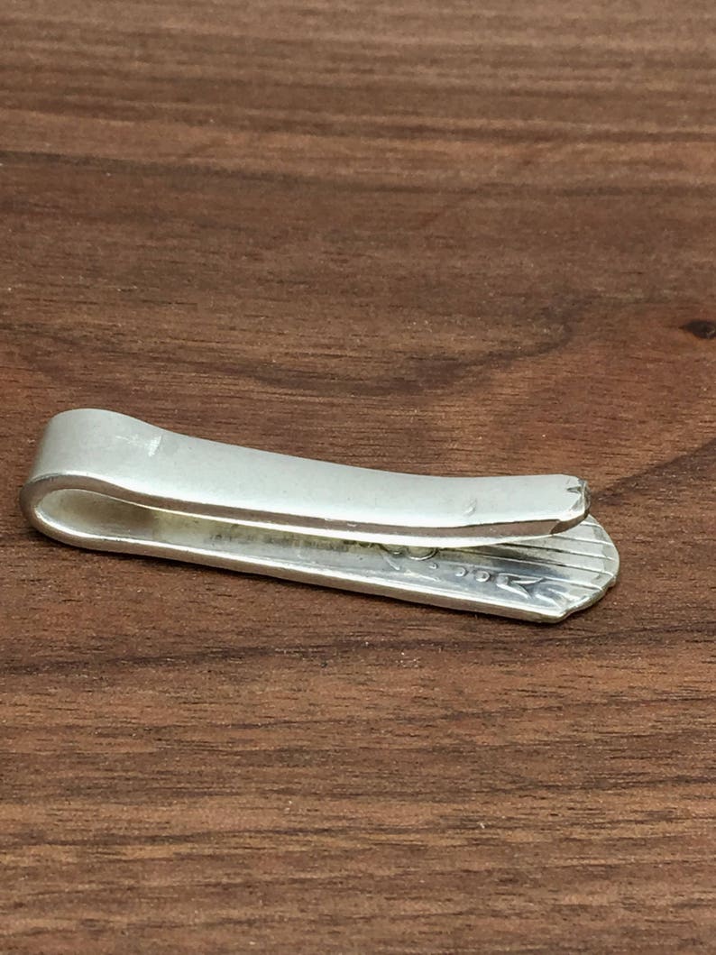 Tie Bar / Money Clip Clasp Made From Antique Silverplate Silverware ...