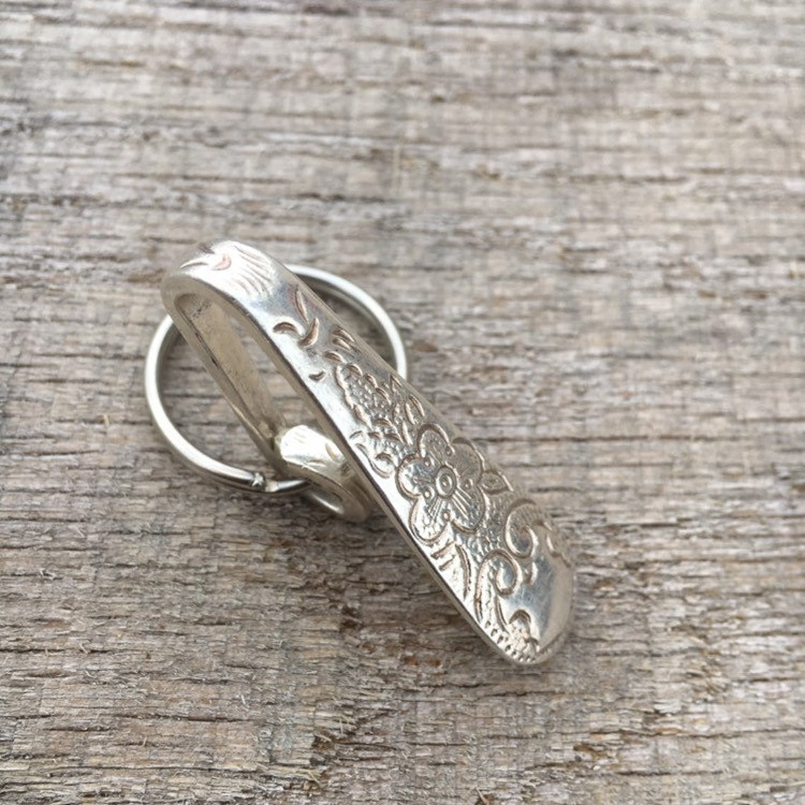 Vintage Purse Hook Clip Silver Key Finder Key Ring Keychain | Etsy