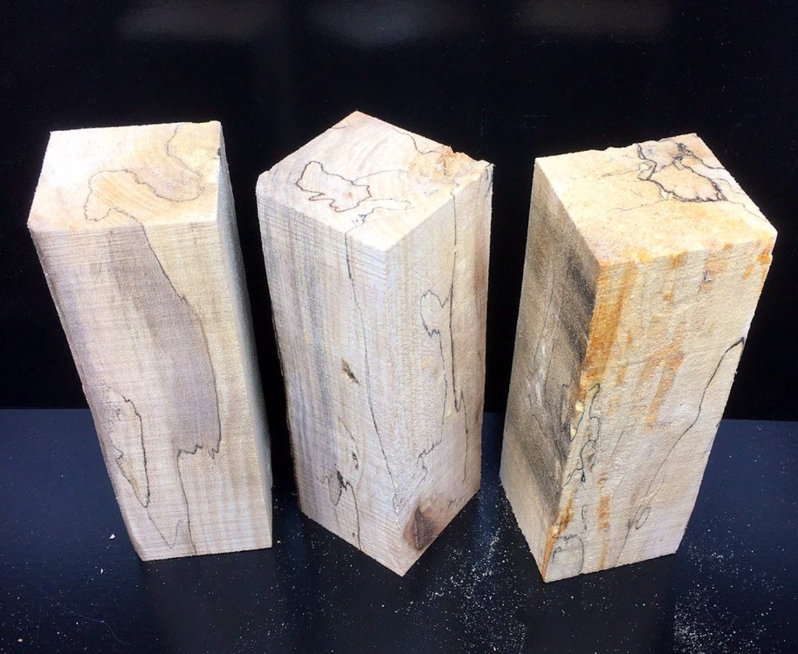 2 Spalted Sycamore Turning Blank 2x2 - Etsy