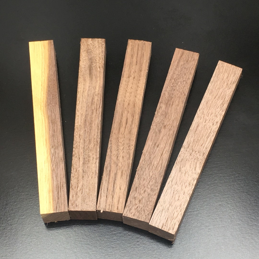 10pc American Black Walnut Pen Turning Blanks 3/4" X 5+" Long. Figured ...