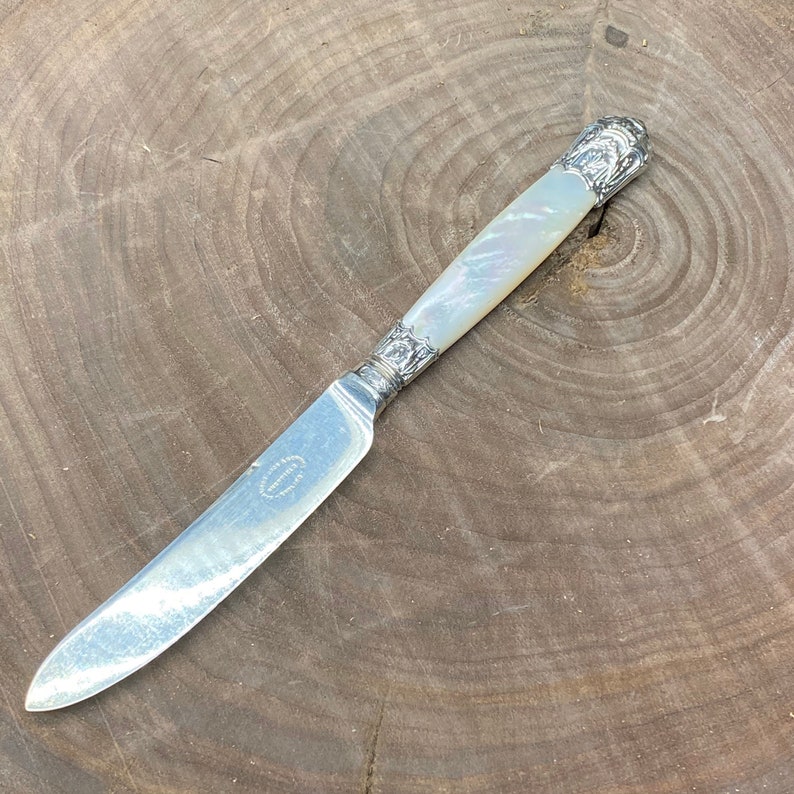 1 Rare Fancy Letter Opener Sterling & Plated Vtg Repurposed Mother ...