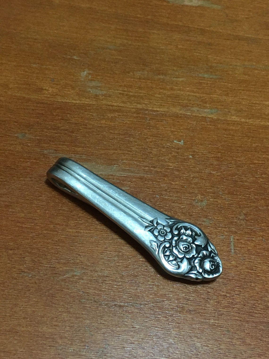 Tie Bar / Money Clip Clasp Made From Antique Silverplate Silverware ...