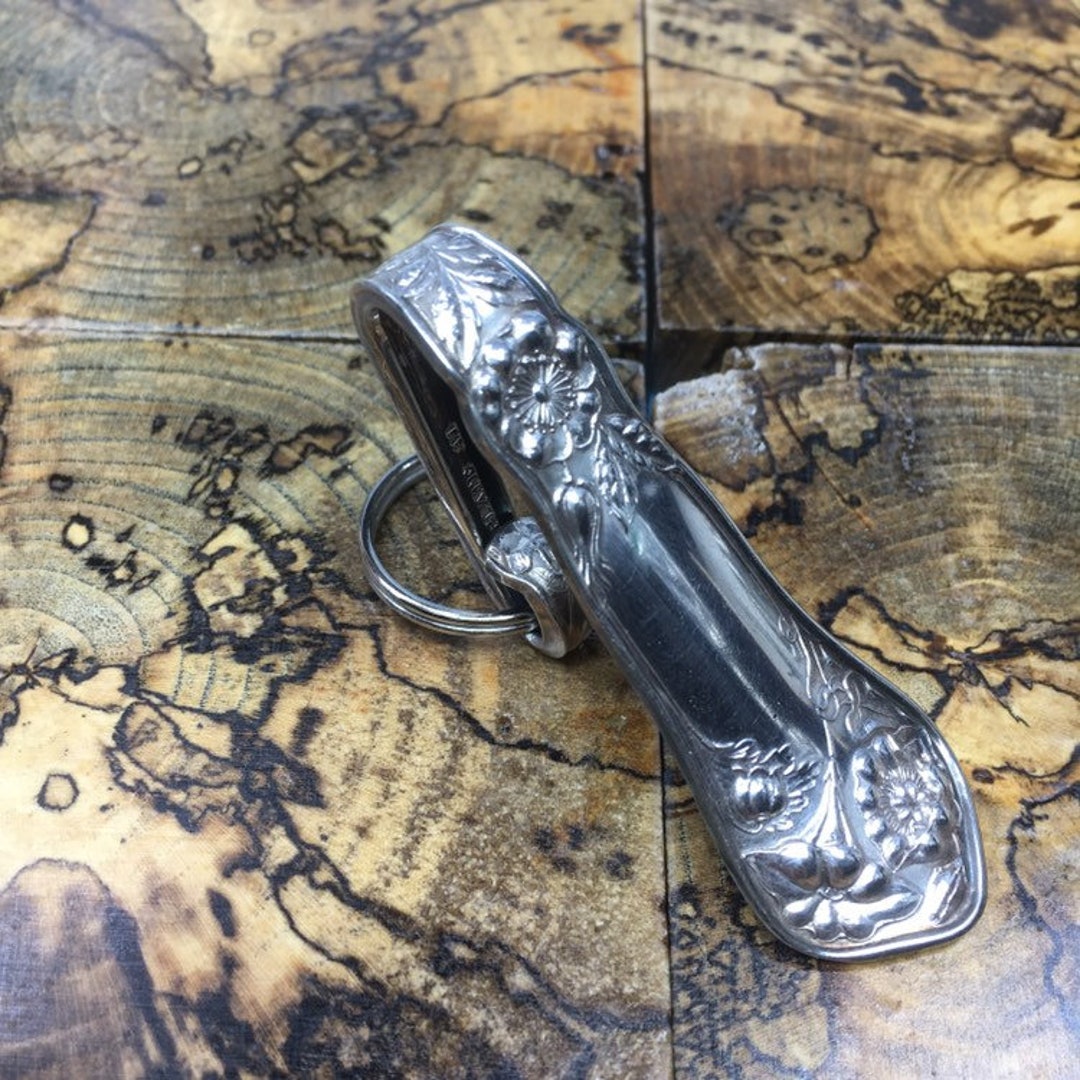 Rare 1908 Vintage Purse Hook Silver Key Finder Ring Money Clip Keychain ...