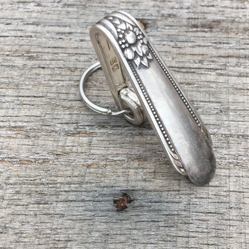 Vintage Purse Hook Clip Silver Key Finder Key Ring Keychain - Etsy